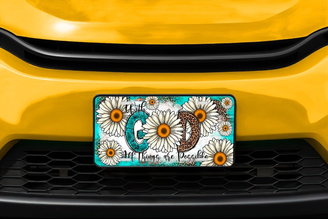 With God All Things Are Possible - Vanity License Plate - Etsy