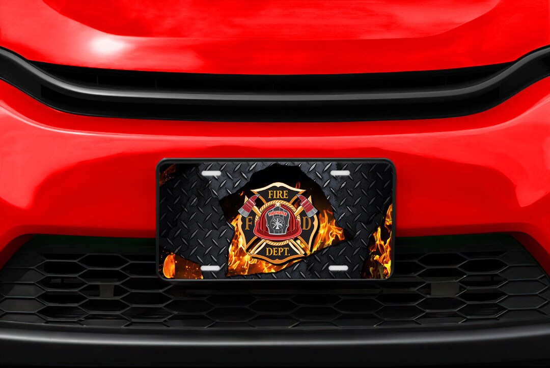 Fire Dept - Fire Fighter - Vanity License Plate - Etsy