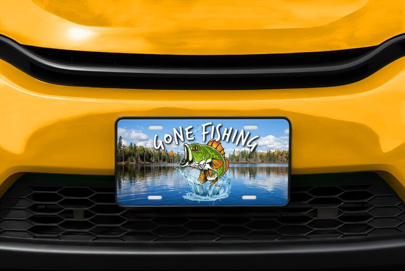 Gone Fishing - Vanity License Plate - Etsy