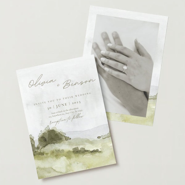 Landscape Wedding Invitations - Etsy