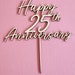 25th Anniversary Cake Topper in Wood or Acrylic, Perfect for ...