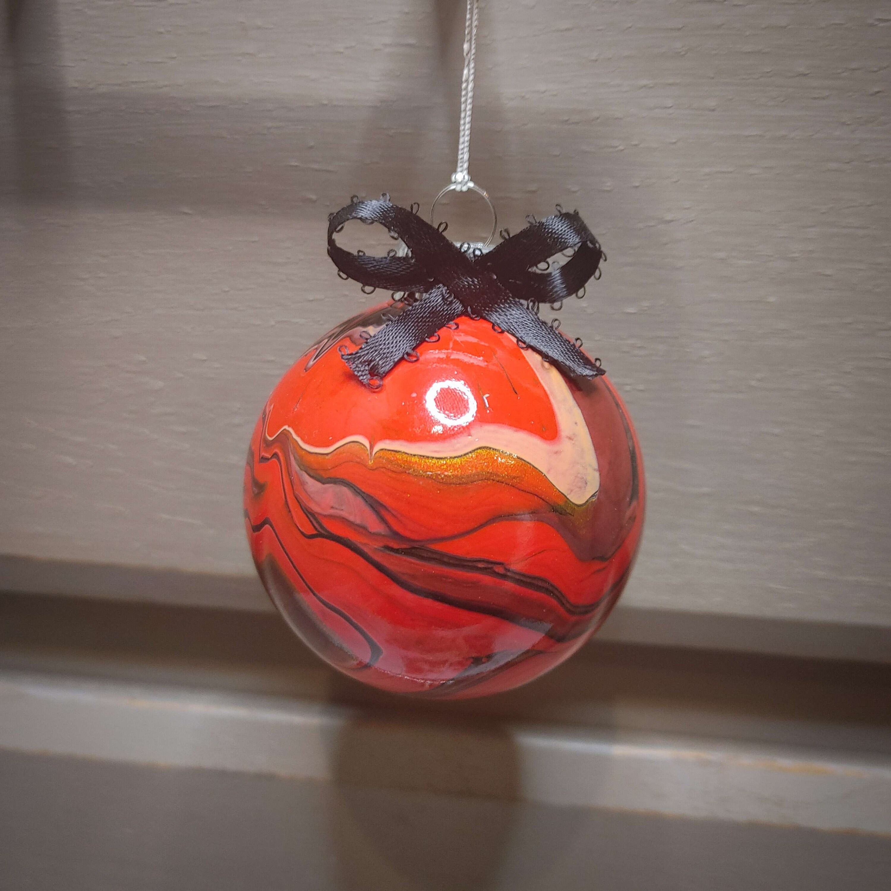Acrylic Pour Christmas Ornaments - Etsy