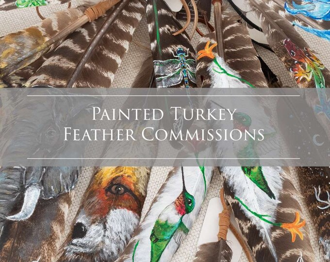 CUSTOM! Painted Turkey Feather Commissions - Etsy