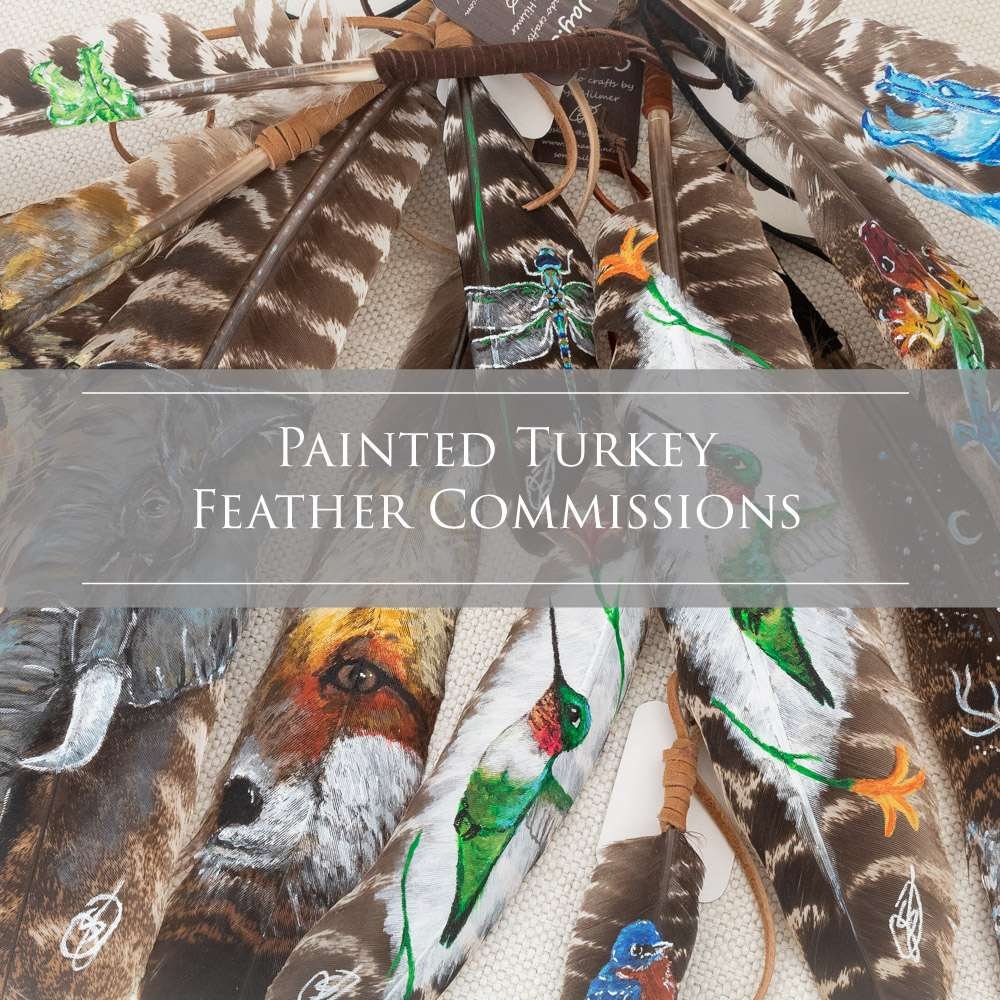 CUSTOM Painted Turkey Feather Commissions - Etsy
