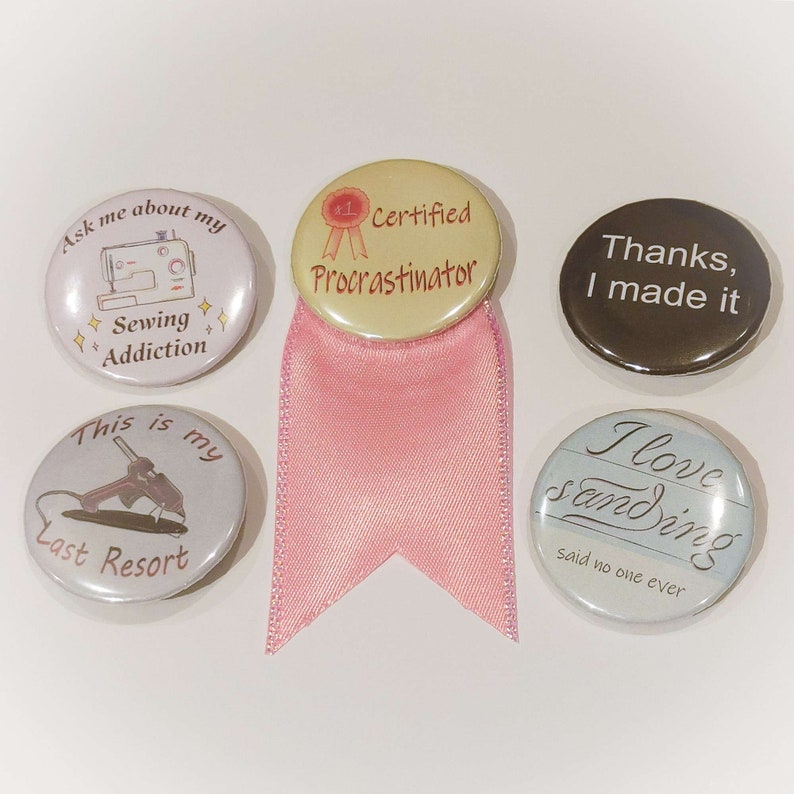 Original Cosplayer/crafter Themed Button Pins - Etsy