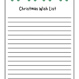 Letter to Santa With Christmas List Sheet Included. A4 Instant Download ...