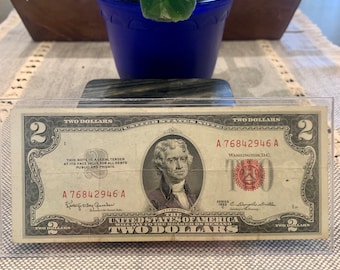 1953 STAR NOTE Red Seal 2 Dollar United States Note VF very Fine Grade ...