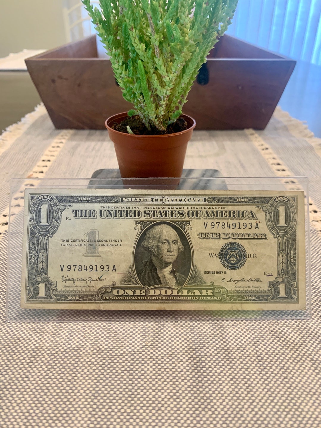 1 Dollar, Blue Seal Silver Certificate, 1957 B - Etsy