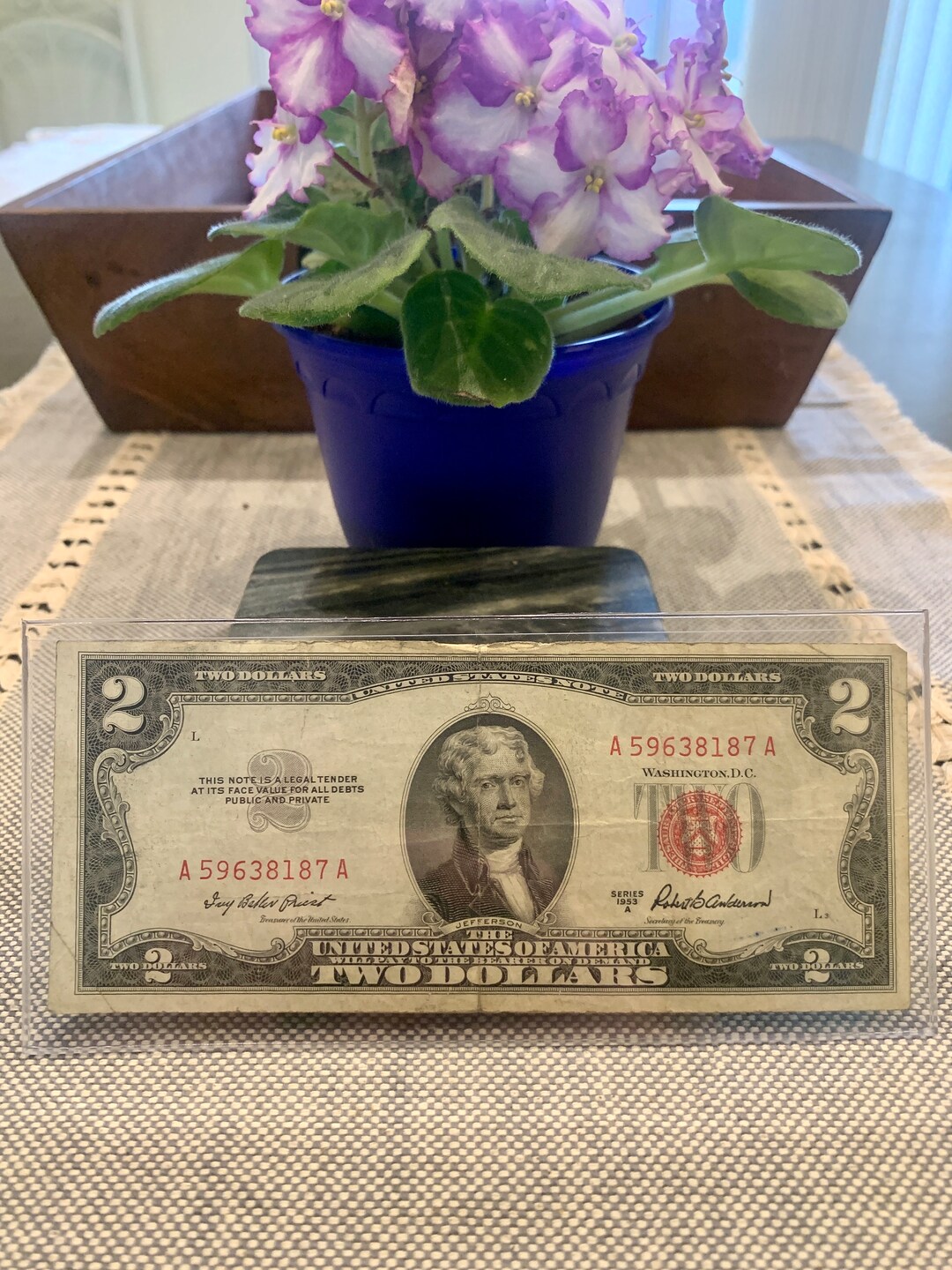 2 Dollar Note, Red Seal, Series 1953 A - Etsy