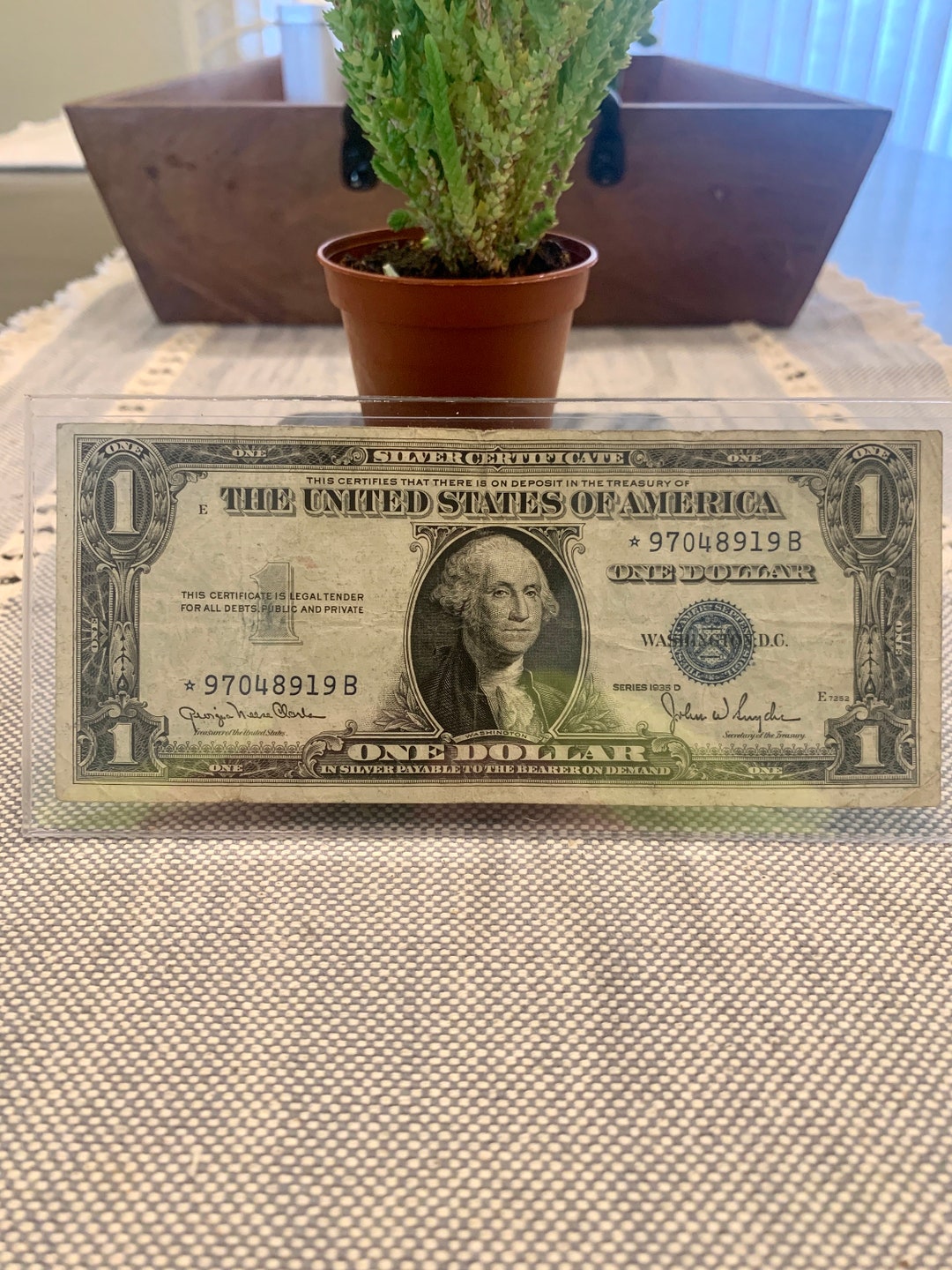 1 Dollar Star Note, Blue Seal Silver Certificate, Series 1935 D - Etsy