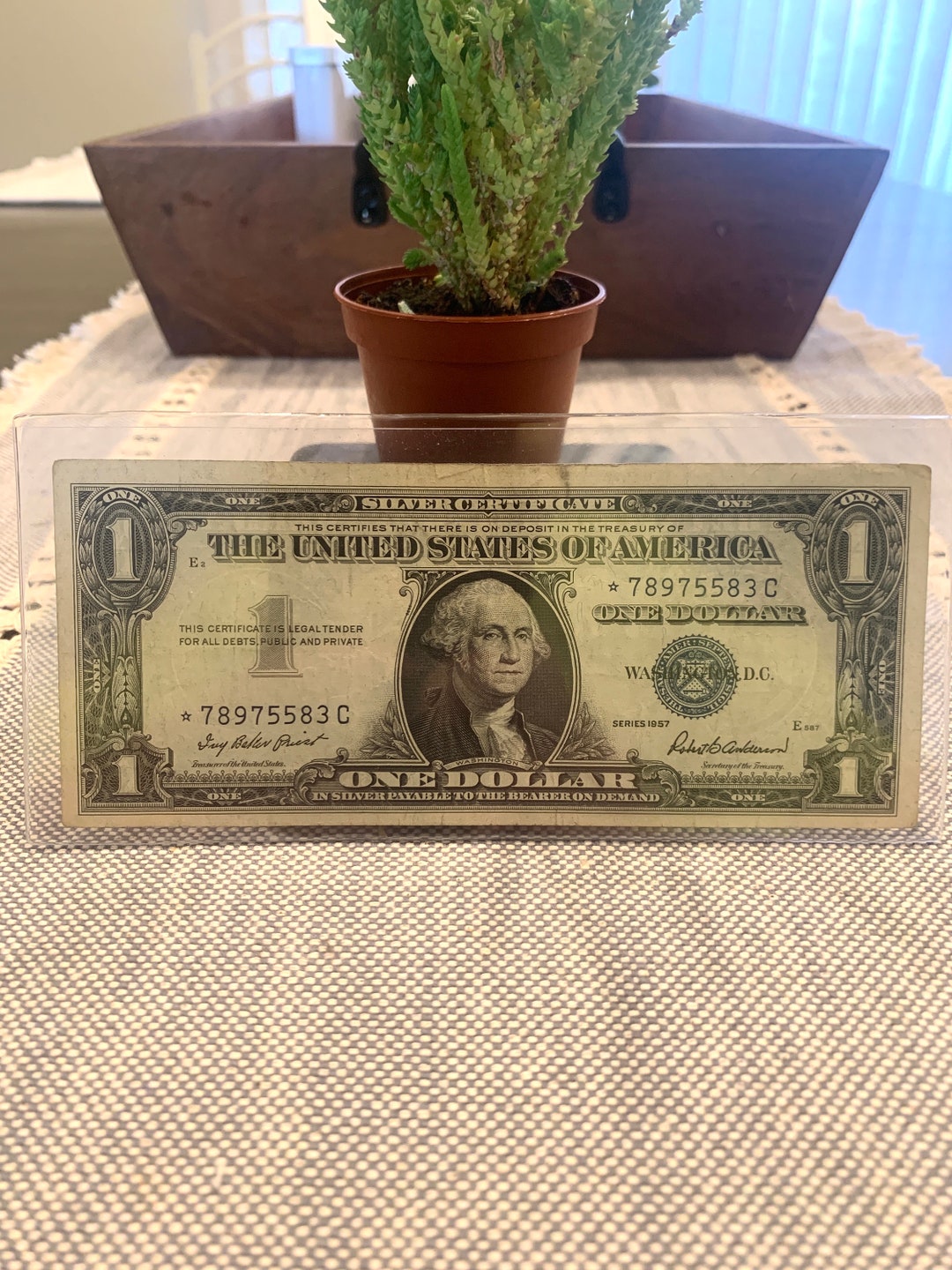 1 Dollar Star Note, Blue Seal Silver Certificate, Series 1957 - Etsy