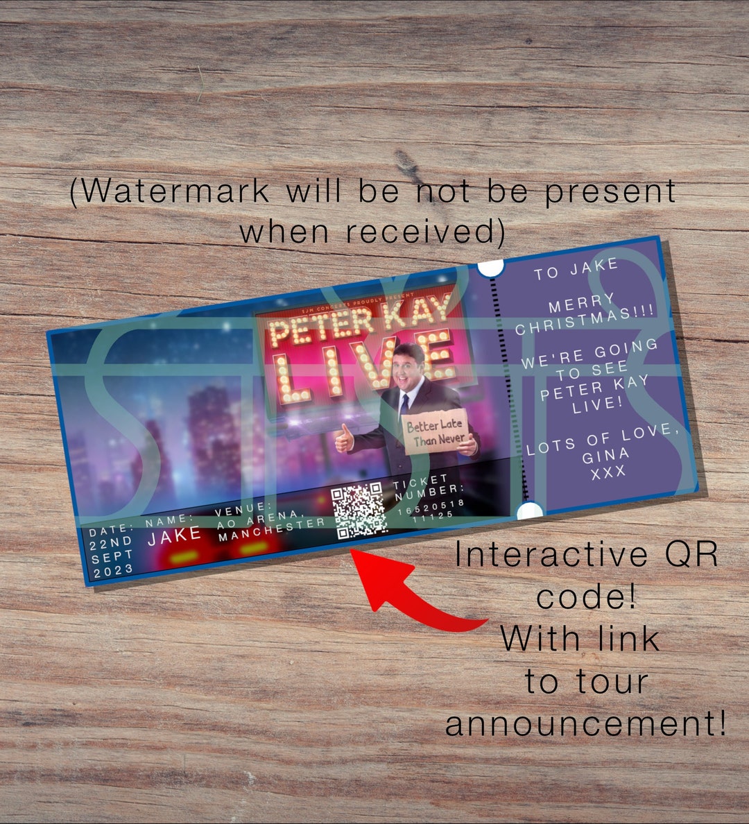 Print at Home Peter Kay Customisable Tickets, Peter Kay Tickets ...