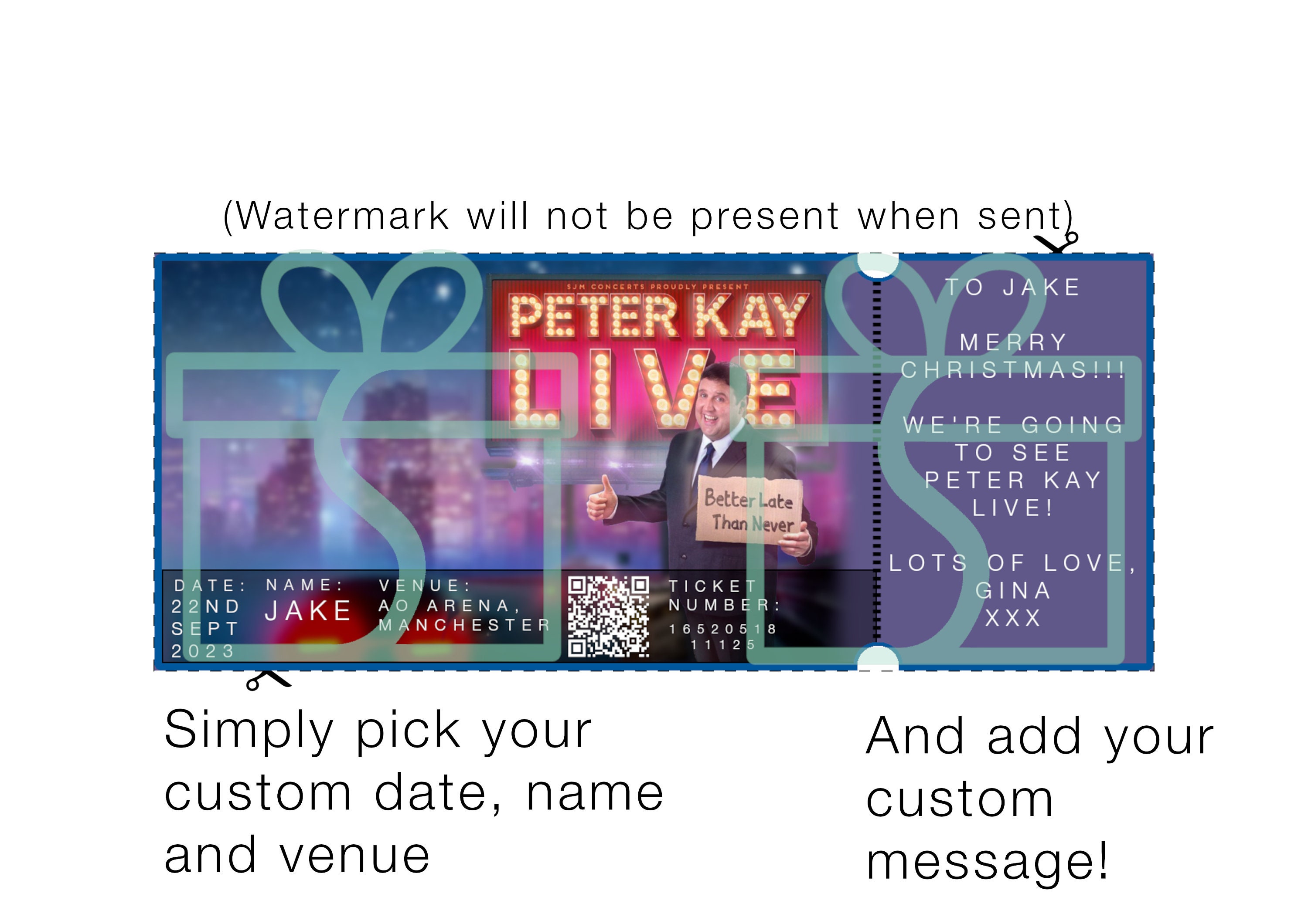Print at Home Peter Kay Customisable Tickets, Peter Kay Tickets ...