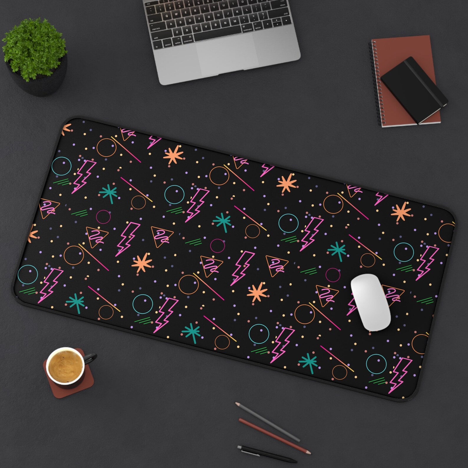 Retro 80s Arcade Desk Mat Mouse Pad for Computer Laptop - 3 Sizes ...