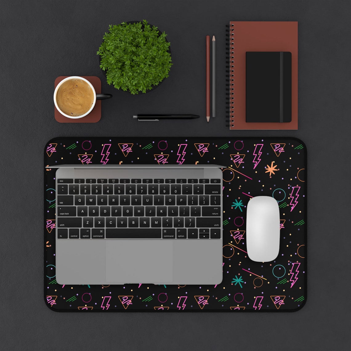Retro 80s Arcade Desk Mat Mouse Pad for Computer Laptop 3 Sizes ...