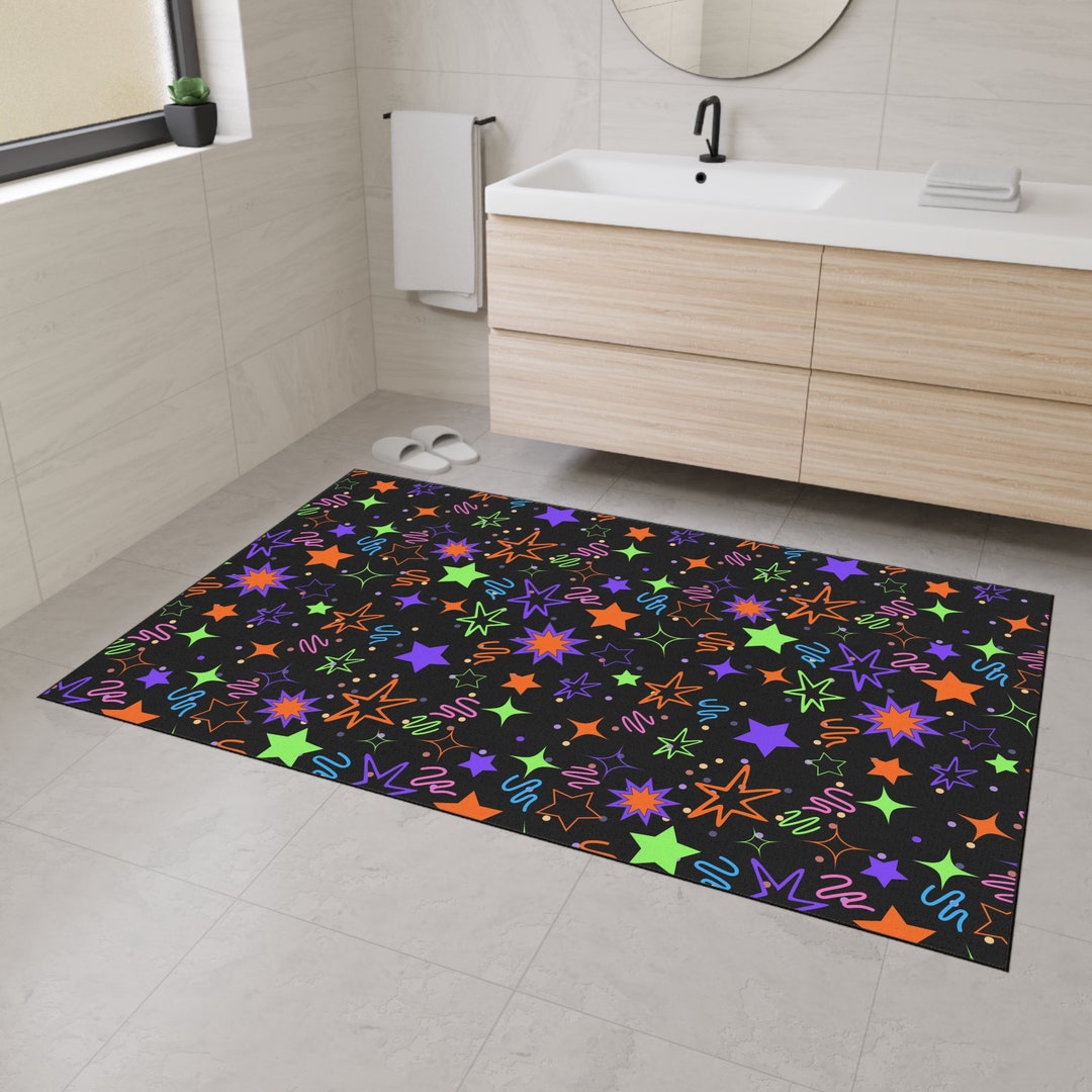 Retro 80s Arcade Heavy Duty Floor Mat for Game Room Home Arcade Kids ...