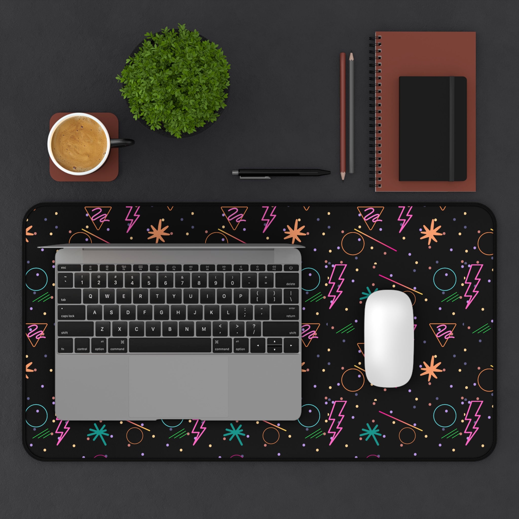 Retro 80s Arcade Desk Mat Mouse Pad for Computer Laptop - 3 Sizes ...