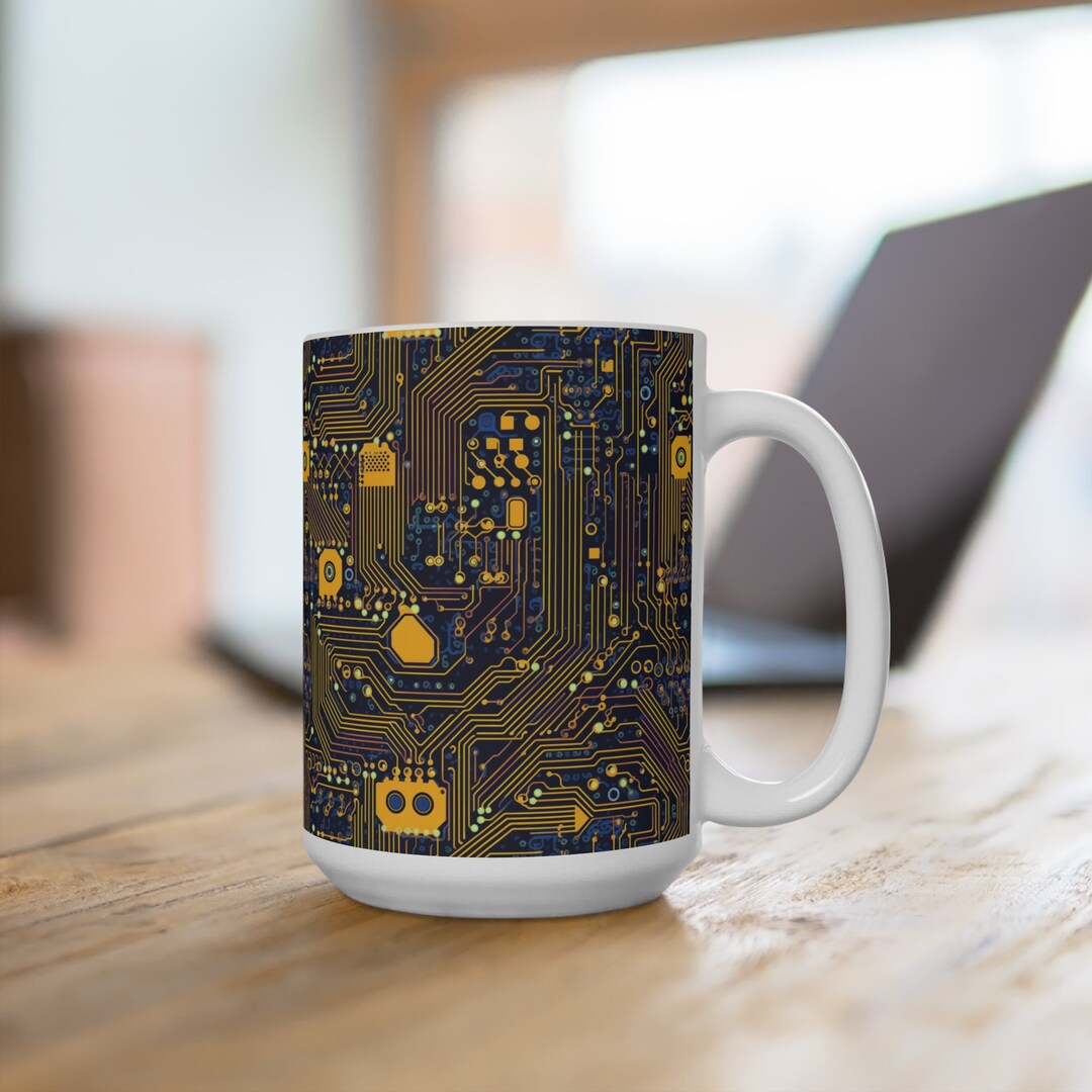 Circuit Board Ceramic Mug - 2 Sizes - Image Wraps Around Entire Cup! - Etsy