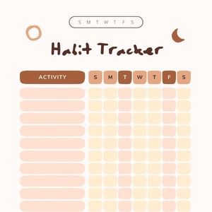 Unique BOHO Planning Bundle, Habit Tracker, Mood Tracker, Weight ...