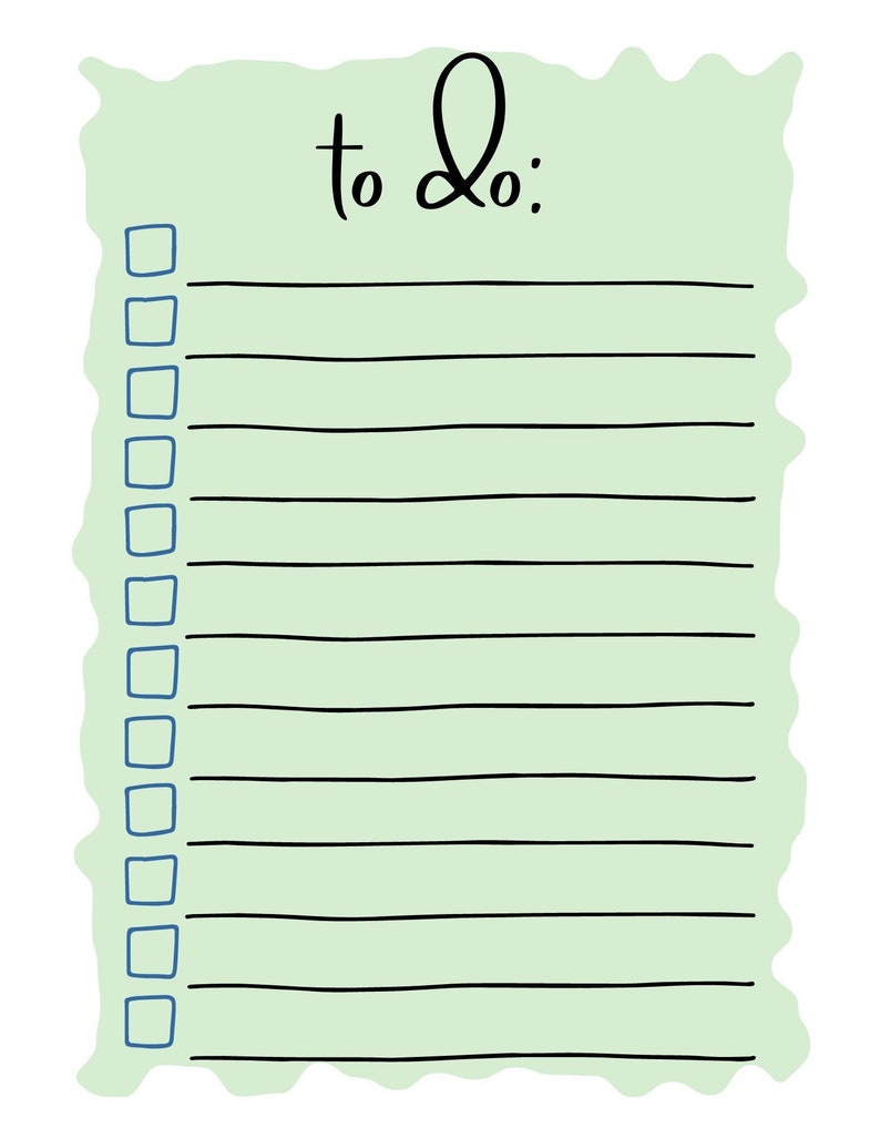 Sage Green Minimal Daily to Do List, Instant Download, Simple and ...