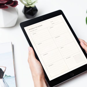 Weekly Planner, Neutral, Aesthetic, Minimal to Do List Printable ...