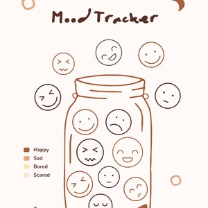 Unique BOHO Planning Bundle, Habit Tracker, Mood Tracker, Weight ...