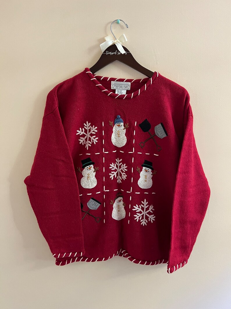 Vintage Mandal Bay Snowman Sweater - Etsy