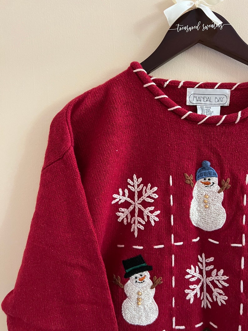 Vintage Mandal Bay Snowman Sweater - Etsy