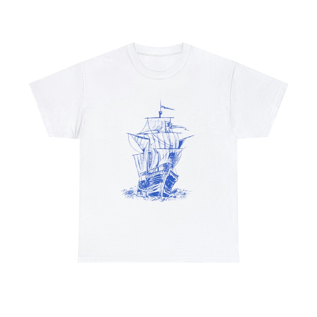 Clipper Ship Drawing T Shirt - Etsy