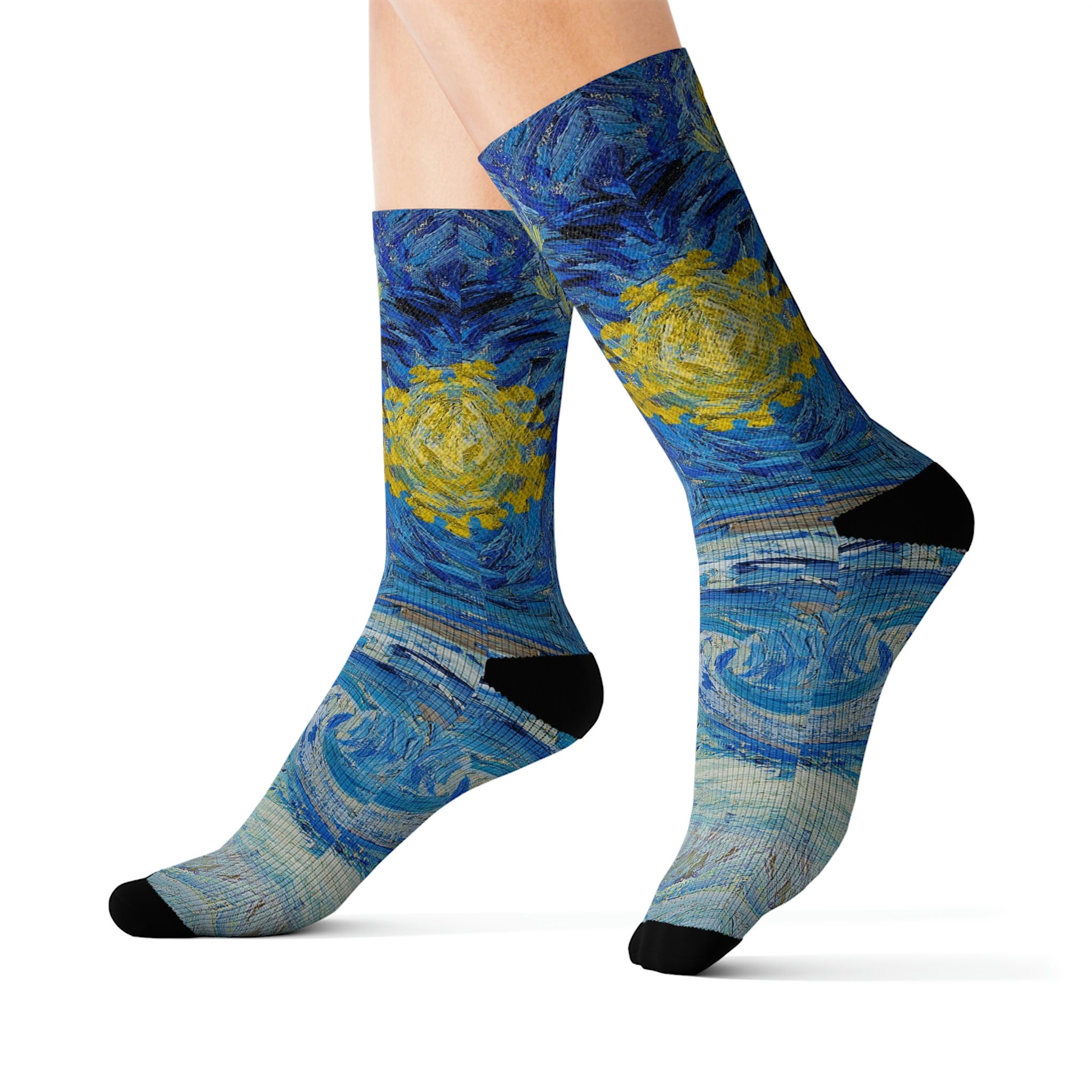 Starry Night Crew Socks - Etsy