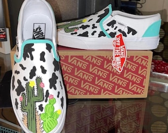 Western Slip on Vans - Etsy