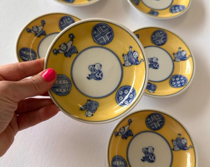 Set of 6 Small Plates – Hand-painted Japanese Porcelain Tableware ...