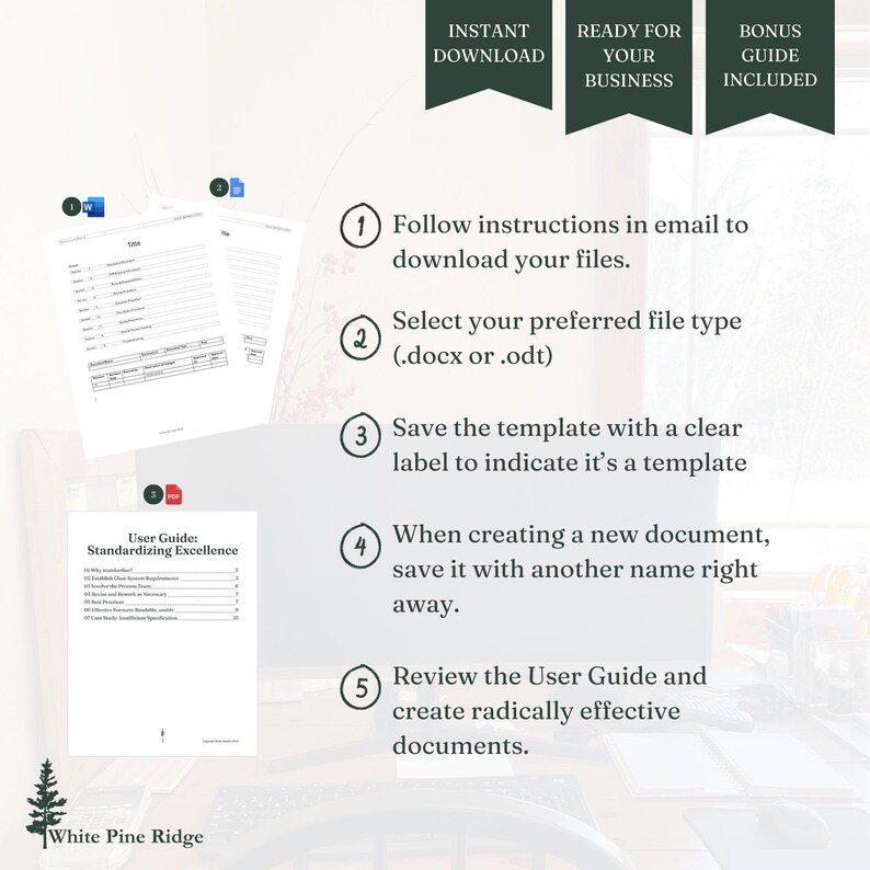 Standard Operating Procedure/work Instruction Guide and Template ...