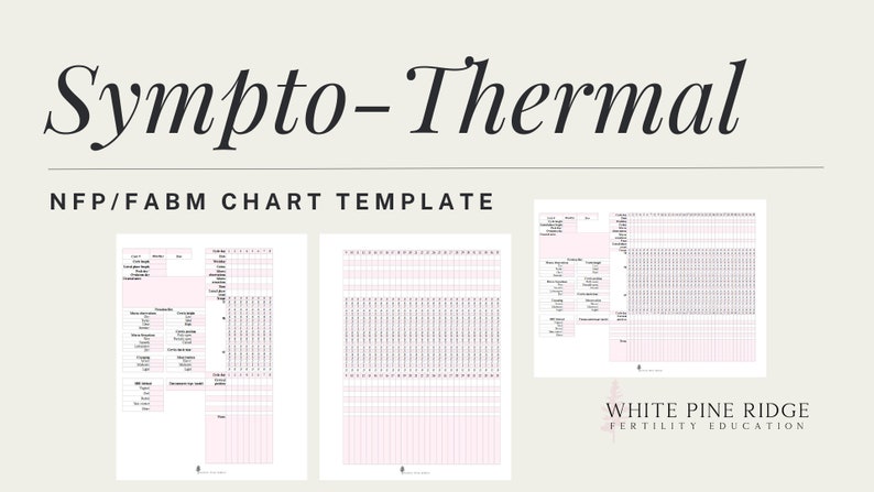 Sympto-thermal NFP/FABM Charting Template Easy to Use, Simple for ...