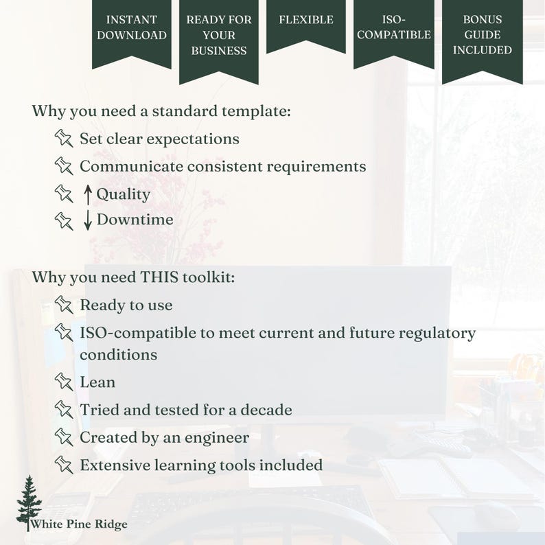 Standard Operating Procedure/work Instruction Guide and Template ...