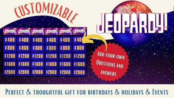 Customizable Jeopardy Template - Etsy