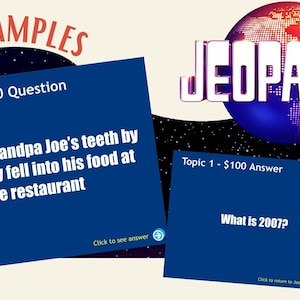 Customizable Jeopardy Template - Etsy