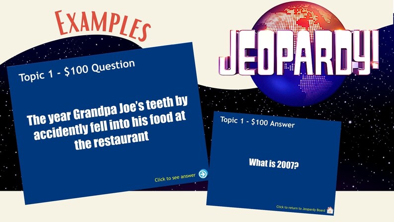 Customizable Jeopardy Template - Etsy