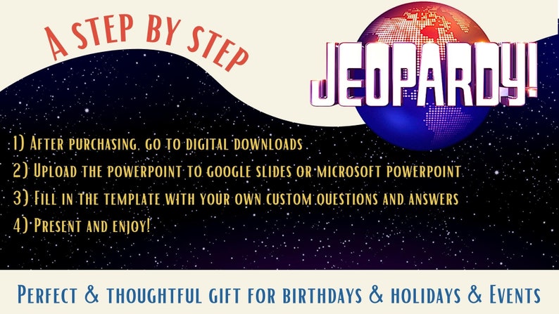 Customizable Jeopardy Template - Etsy