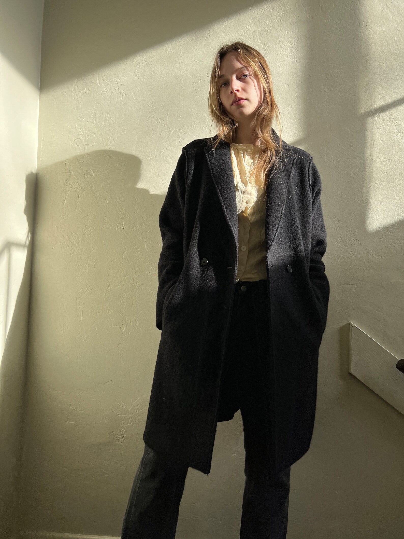90s Boiled Wood Coat - Etsy