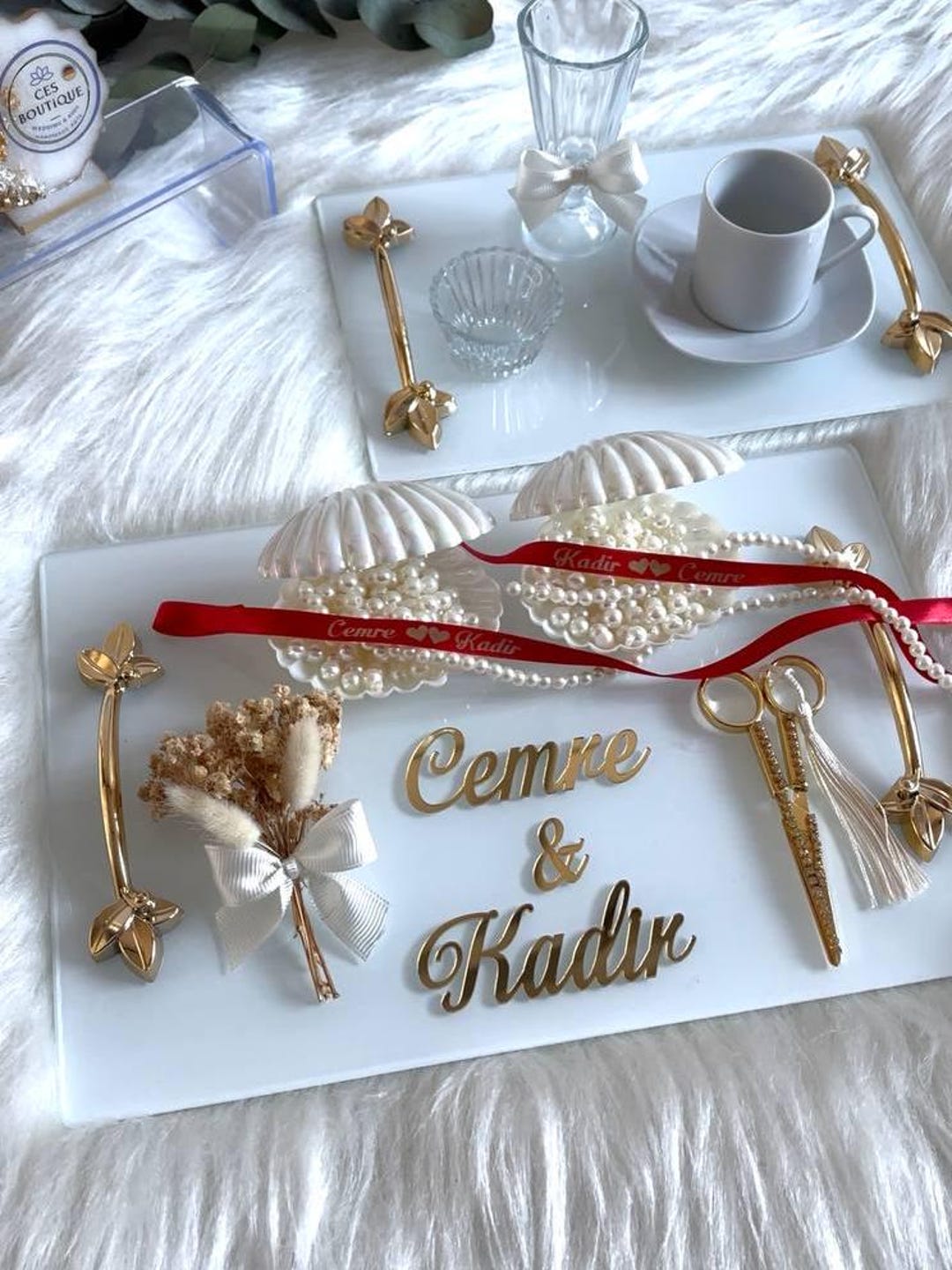 Personalized Engagement Tray Set - Custom Engagement Ceremony ...