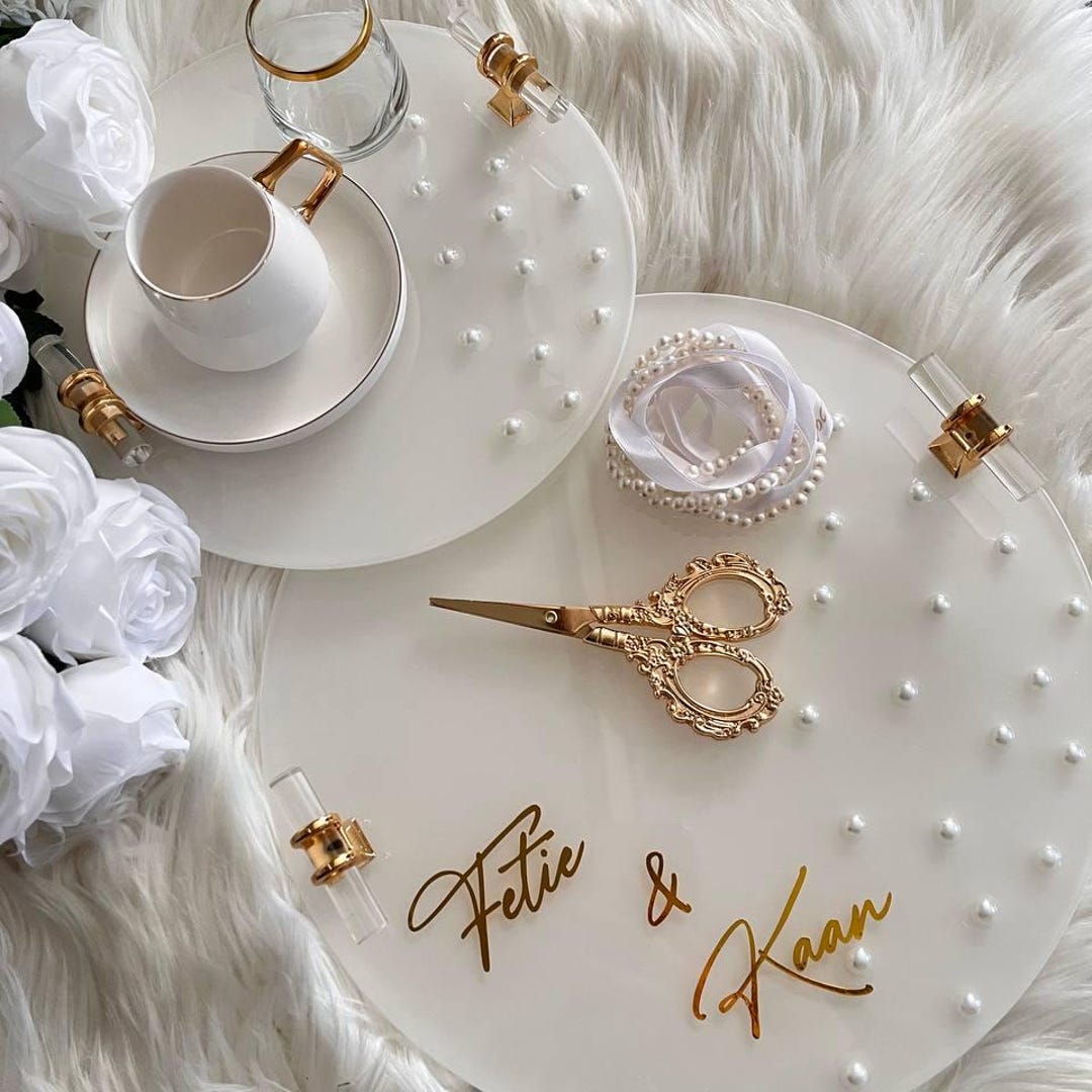 Engagement Tray Set - Ring Tray Set - Groom Coffee Tray Set - Etsy