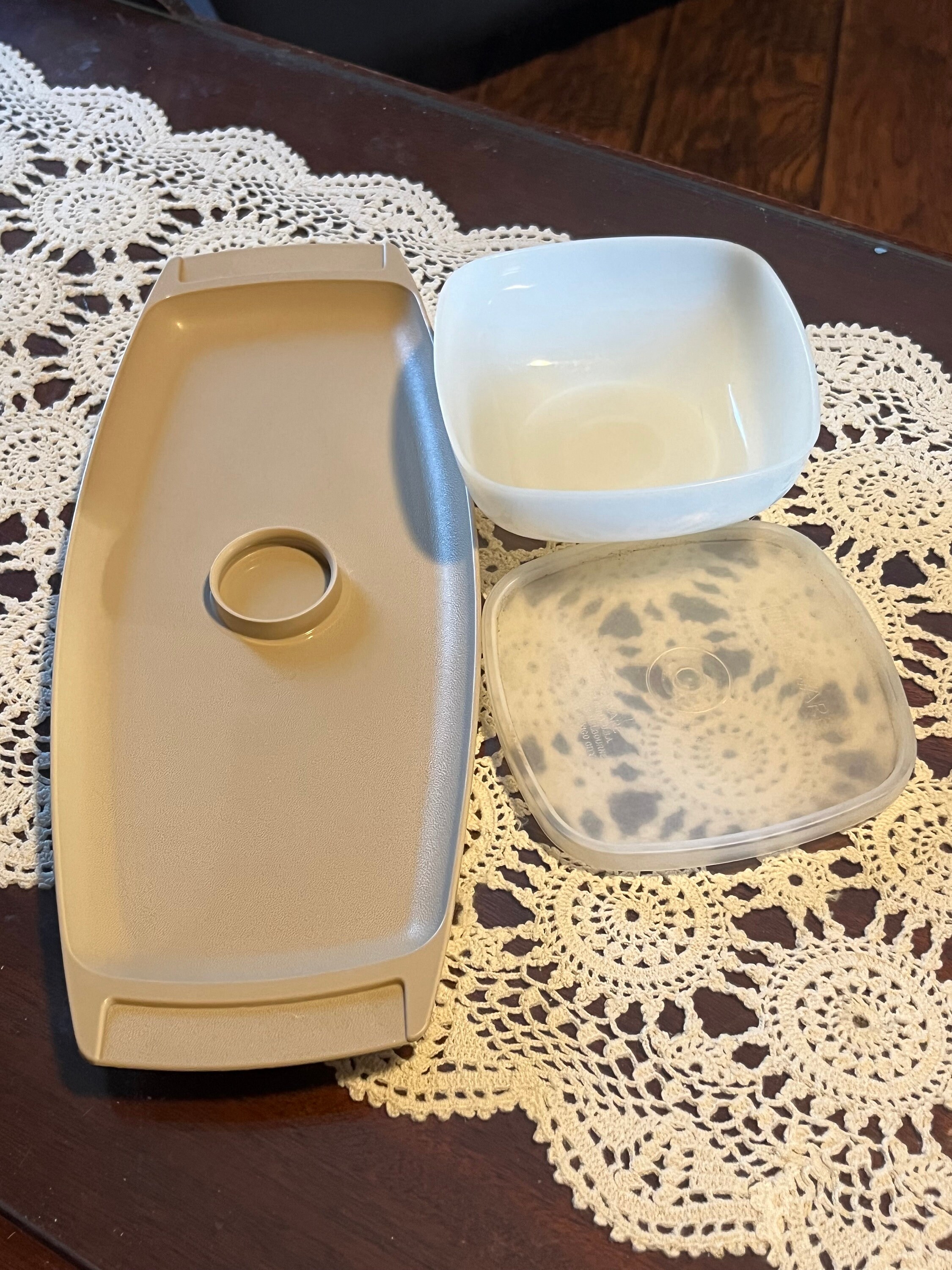 Tupperware Snack Tray With Dip Bowl - Etsy
