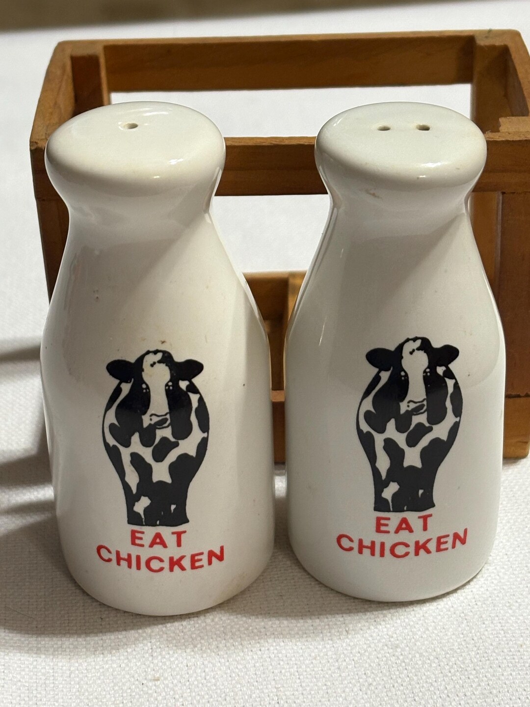 Papel Milk Bottle Salt & Pepper Shakers, "eat Chicken" - Etsy
