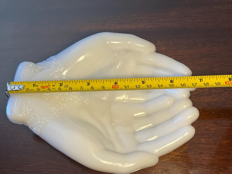 White Milk Glass Open Hands With Flowers by Westmoreland - Etsy