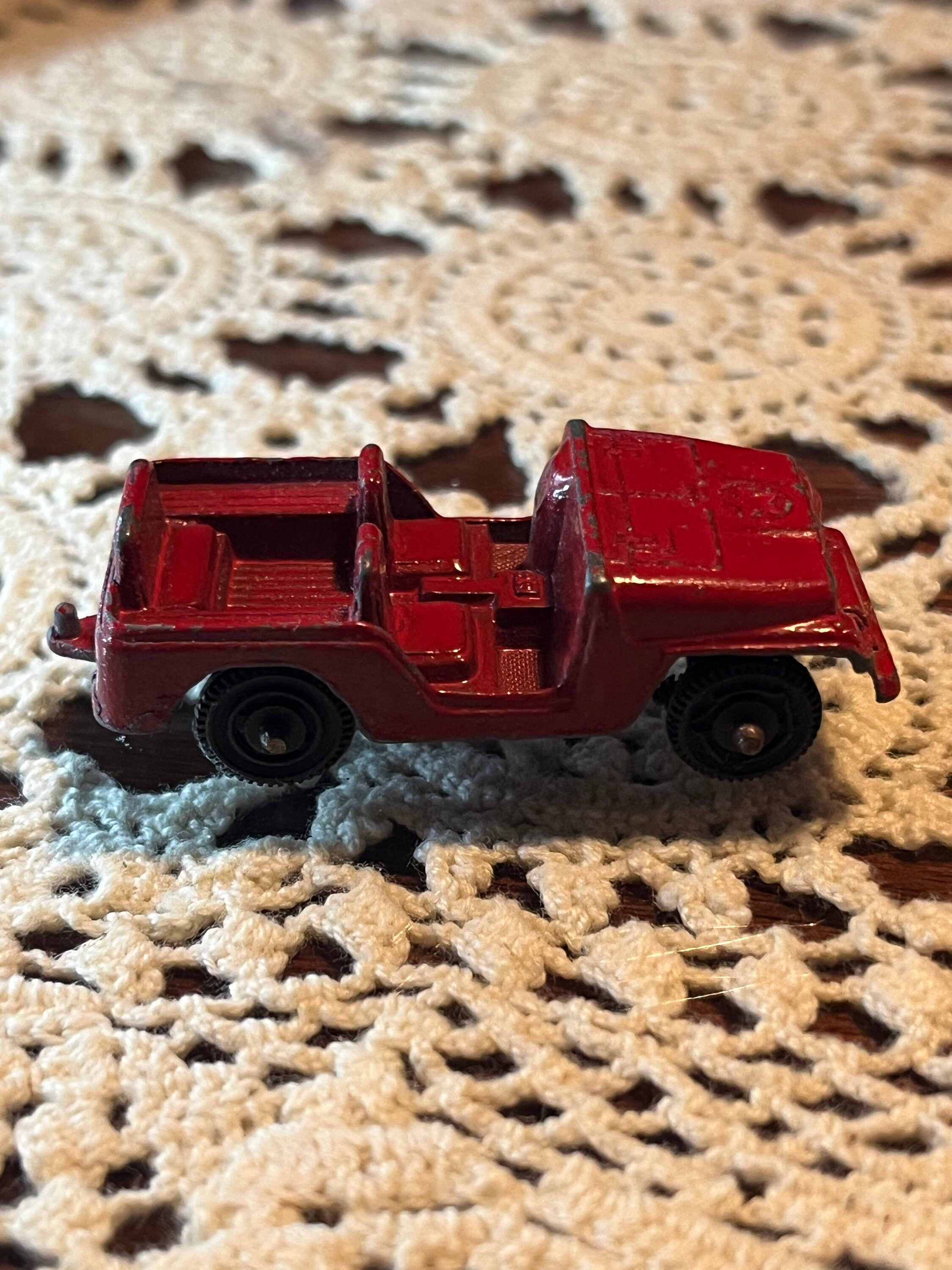 Tootsie Toy Die Cast Red Jeep - Etsy