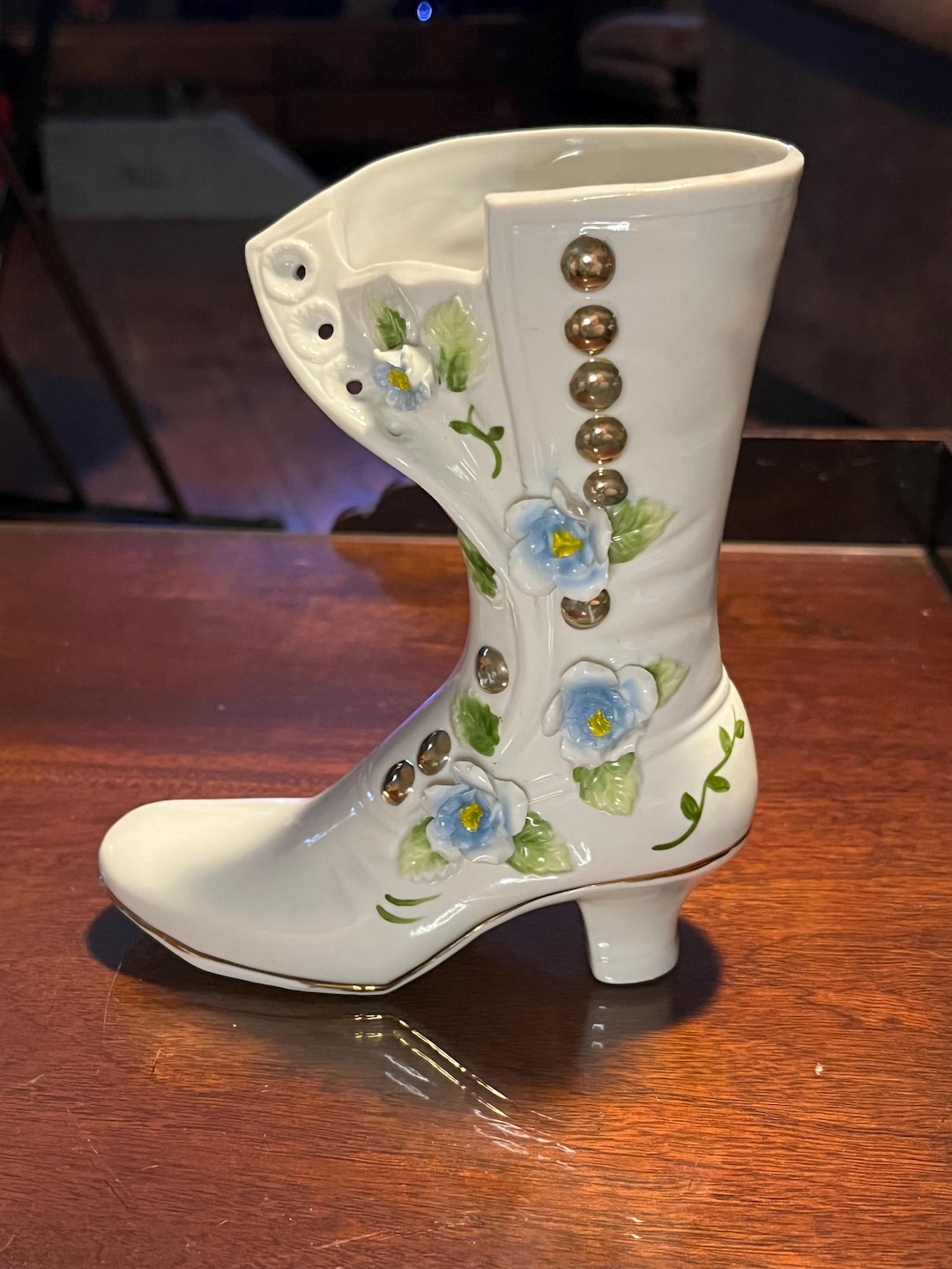 Ceramic High Button Boot Vase - Etsy