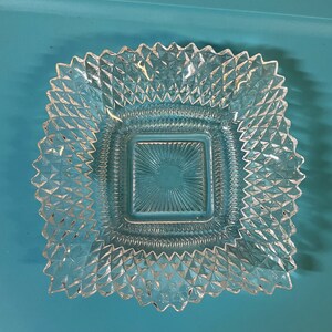 Federal Glass Diamond Patterned Pressed Glass Dish - Etsy