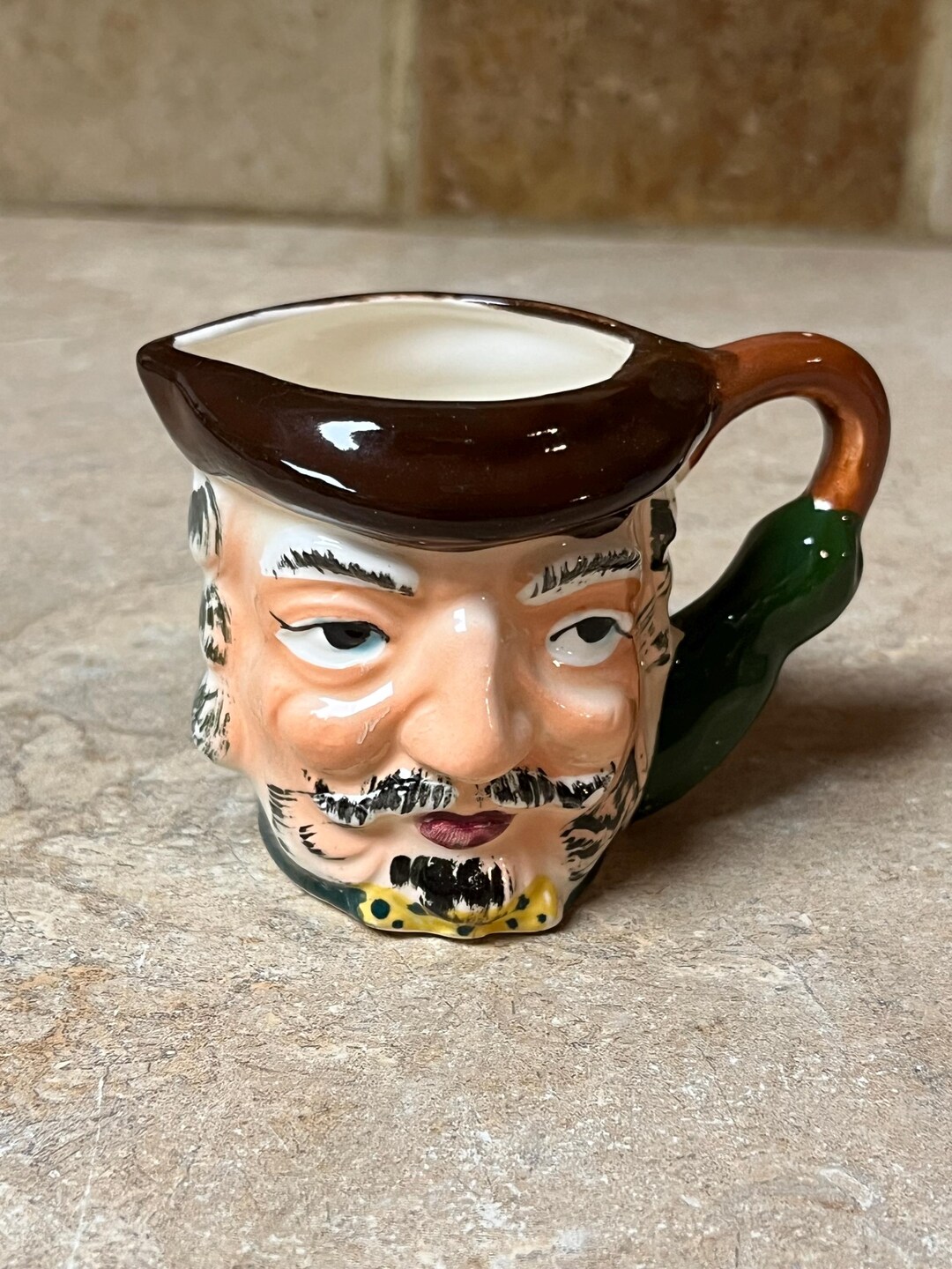 Ceramic Japanese Toby Face Mug ~ Gray Bearded Man - Etsy