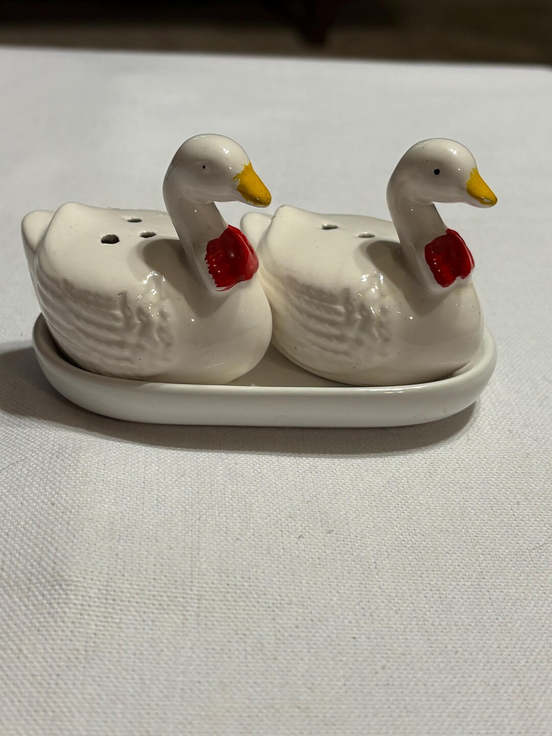 Geese Salt and Pepper Shakers on a Tray - Etsy